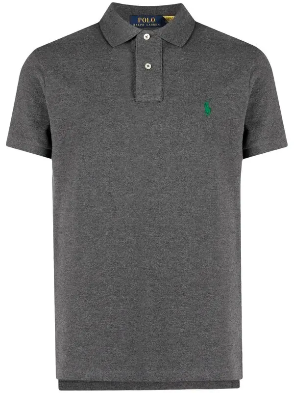 Polo Ralph Lauren Embroidered-logo Polo Shirt - Grey