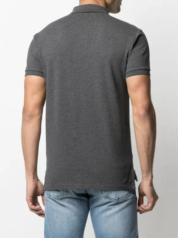 Polo Ralph Lauren Embroidered-logo Polo Shirt - Grey