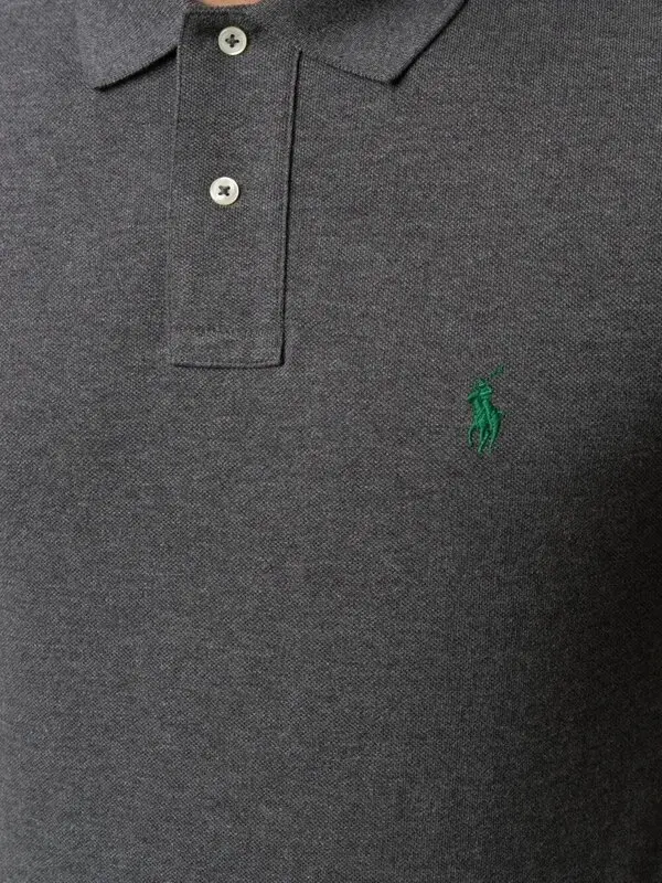 Polo Ralph Lauren Embroidered-logo Polo Shirt - Grey
