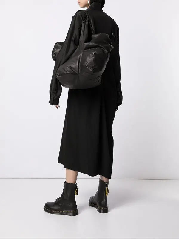 Yohji Yamamoto Unevenness Scrap L Tote - Black | Editorialist