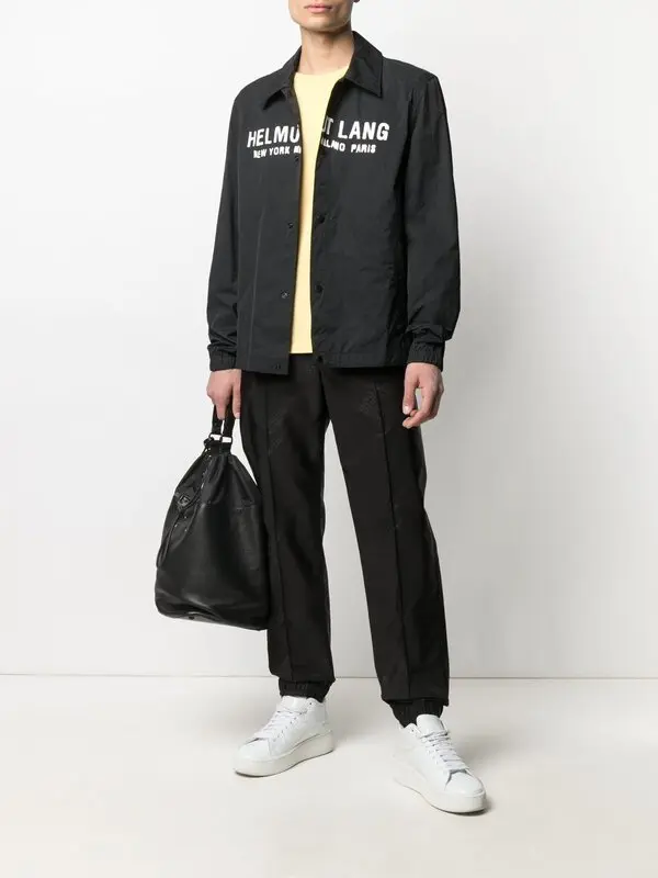 Helmut Lang Logo-print Tapered Trousers