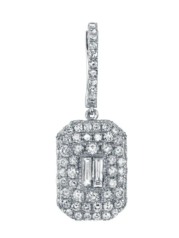 Shay 18kt White Gold Diamond Drop Earrings - Silver