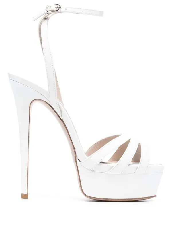 LE SILLA 140mm Lola Platform Sandals - White
