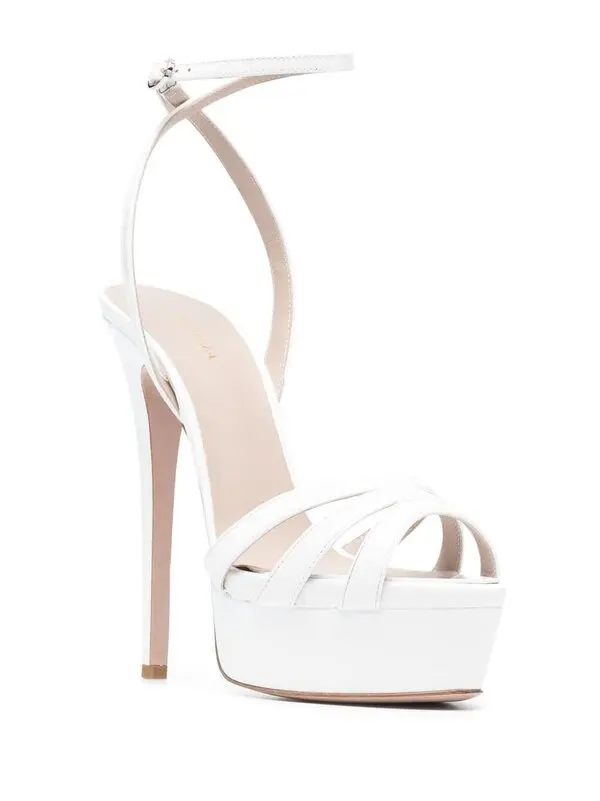 LE SILLA 140mm Lola Platform Sandals - White