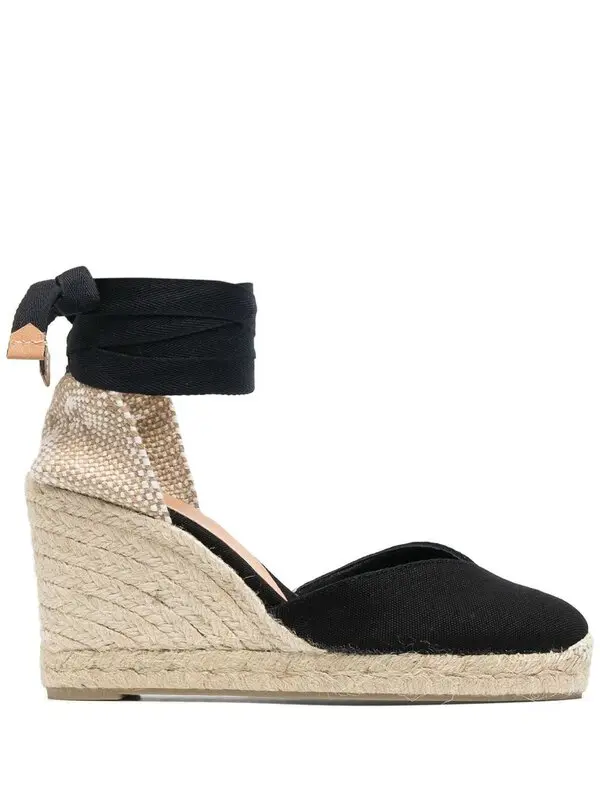 CastaÑer Espadrille Wedges - Black