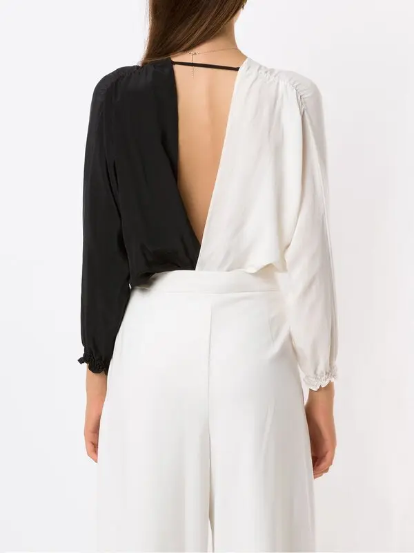 BRIGITTE Silk Wrap Bodysuit