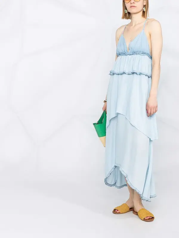 Pinko Agatha Ruffled Tiered Midi Dress
