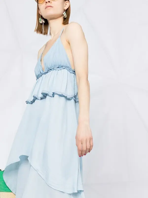 Pinko Agatha Ruffled Tiered Midi Dress