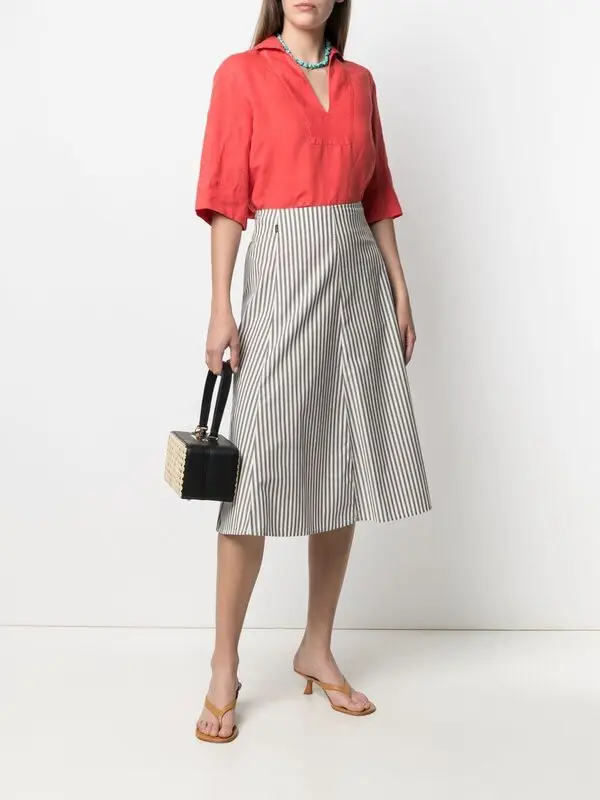 Woolrich Stripe-pattern A-line Skirt