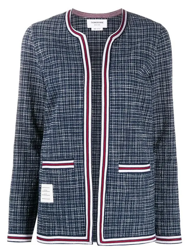 Thom Browne Hairline-check Tweed Jacket