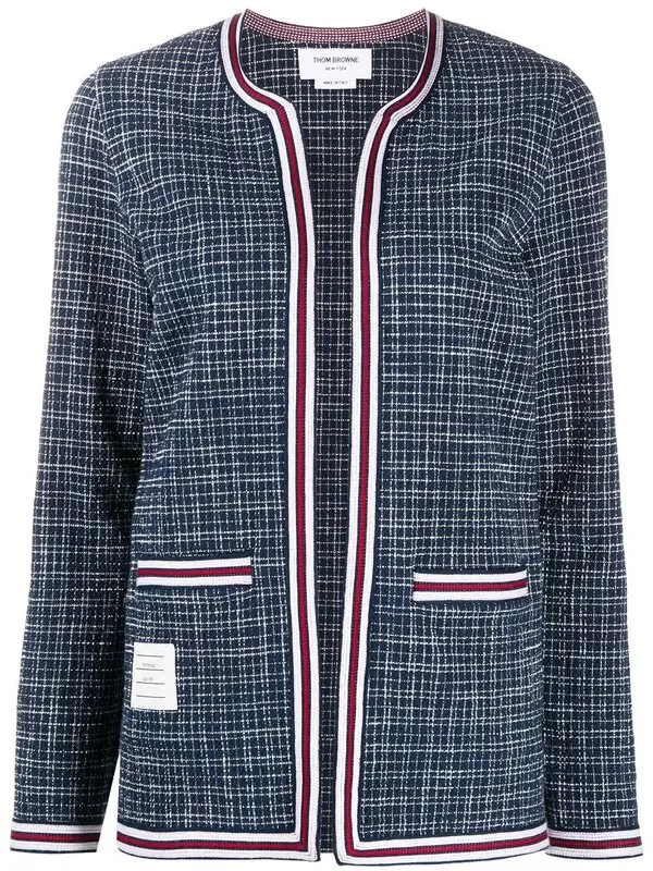 Thom Browne Hairline-check Tweed Jacket