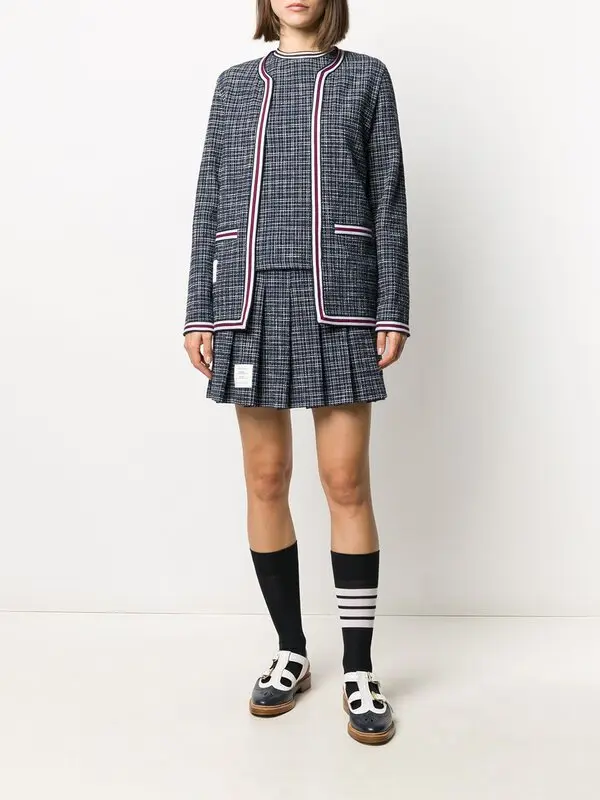 Thom Browne Hairline-check Tweed Jacket