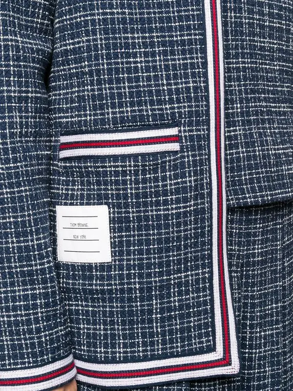 Thom Browne Hairline-check Tweed Jacket
