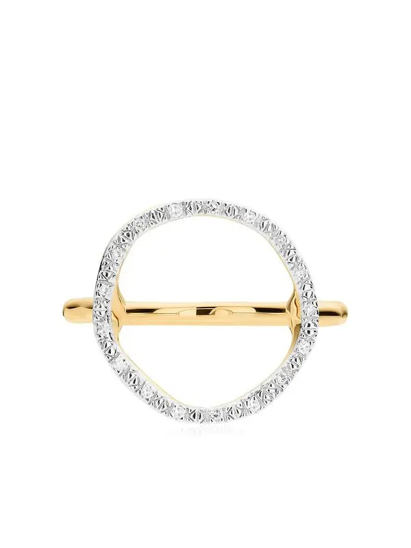 Monica Vinader Riva Circle Diamond Ring - Gold