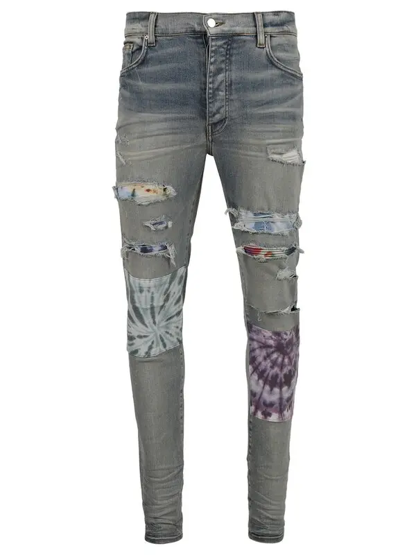 Amiri Tie Dye Art Patch Jean, Original Indigo - Blue | Editorialist