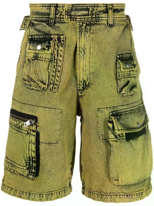 DIESEL® Overdyed Denim Cargo Shorts