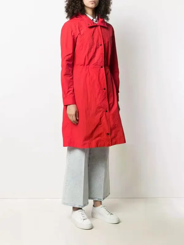 Woolrich Hooded Midi Parka - Red