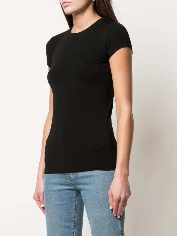 L'Agence Ressi Crew Neck T-shirt - Black