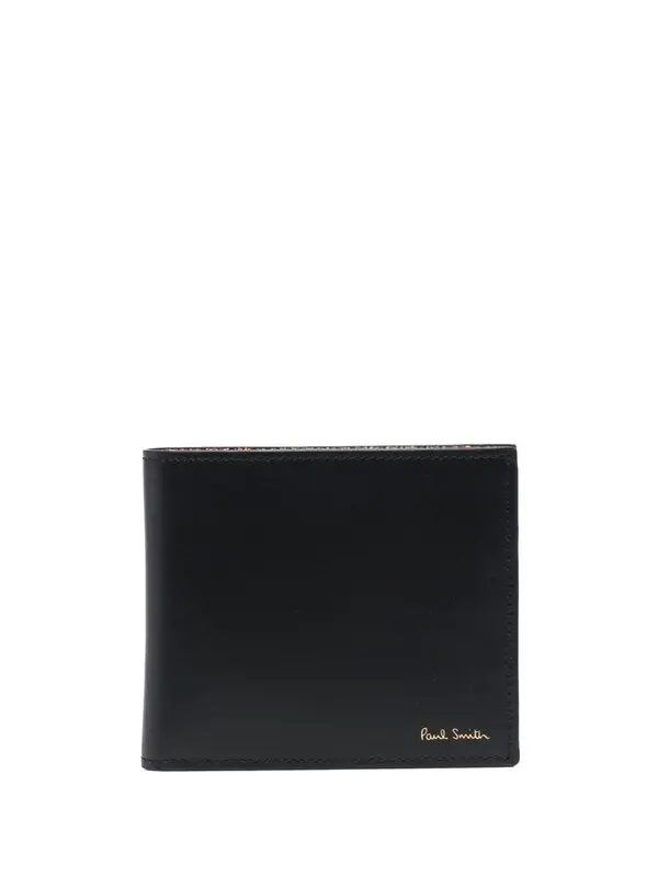 Paul Smith Artist Stripe-print Leather Wallet - Black