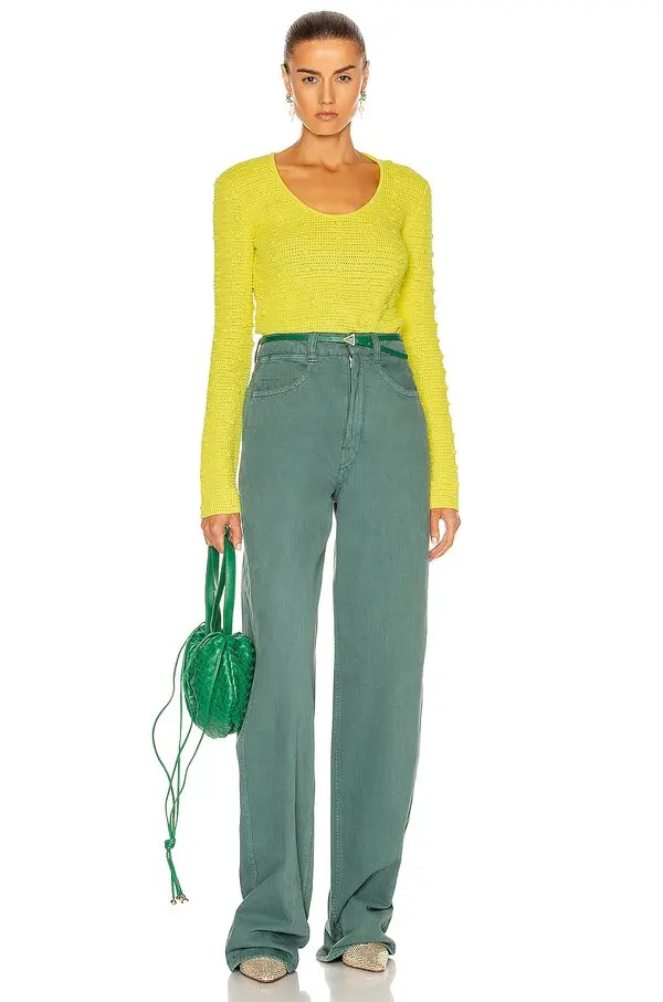 Bottega Veneta Pom Pom Sweater - Limoncello