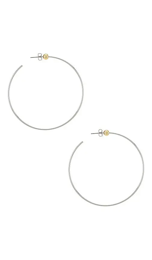 Jenny Bird Icon Hoop Earrings - Rhodium