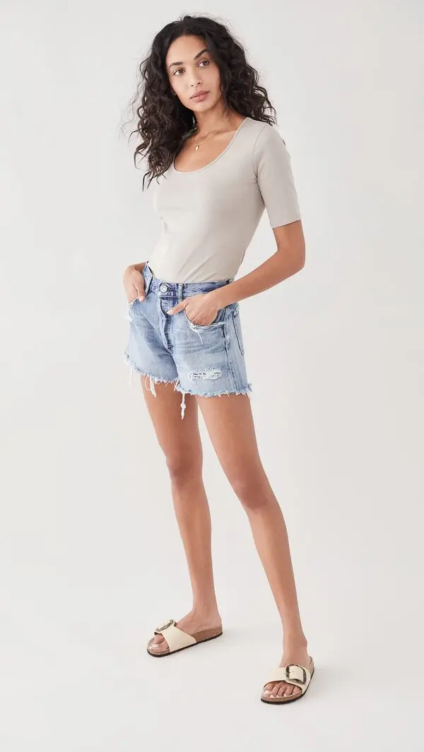Moussy Vintage Packard Denim Shorts - Blu