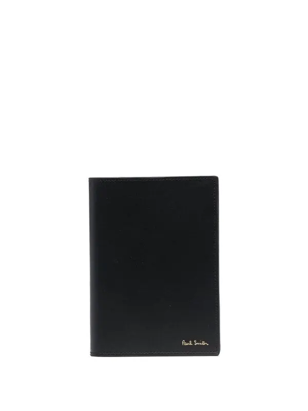 Paul Smith Artist Stripe-print Leather Cardholder - Black