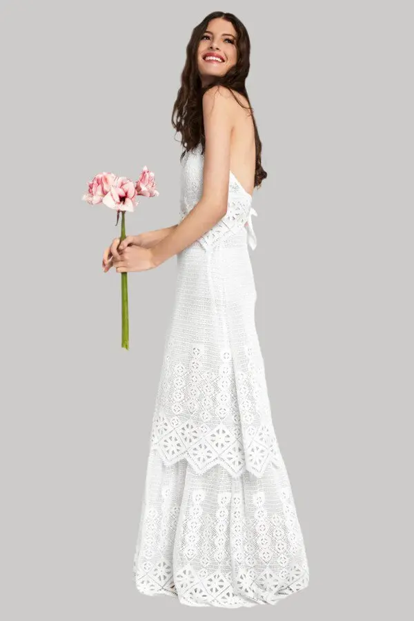 Miguelina Edna Tie Halter Dress