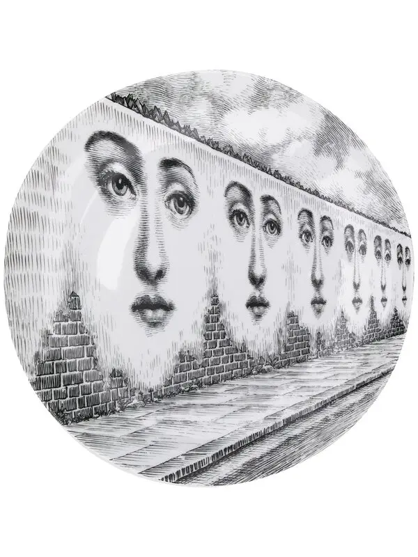 FORNASETTI Portrait Plate - White