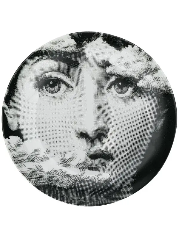 FORNASETTI 26cm Wall Plate N139 - Black