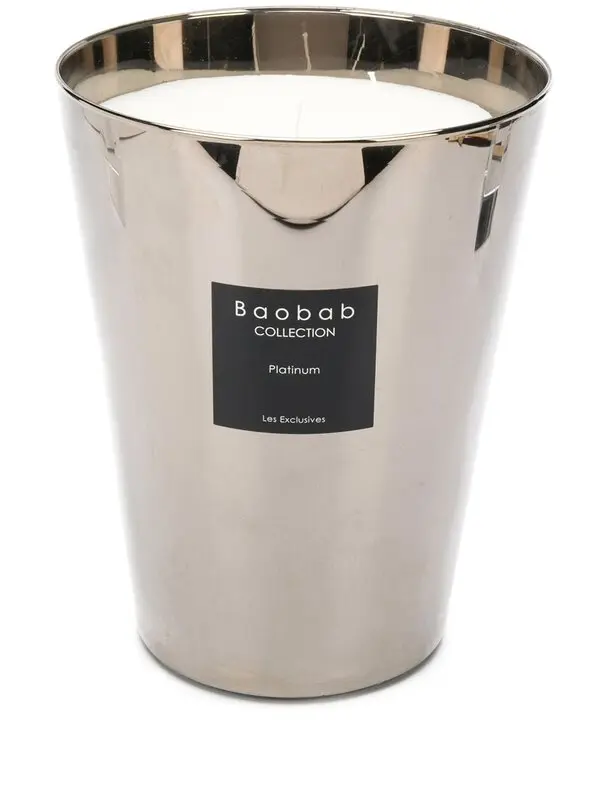 BAOBAB COLLECTION Platinum 24 Scented Candle - Silver