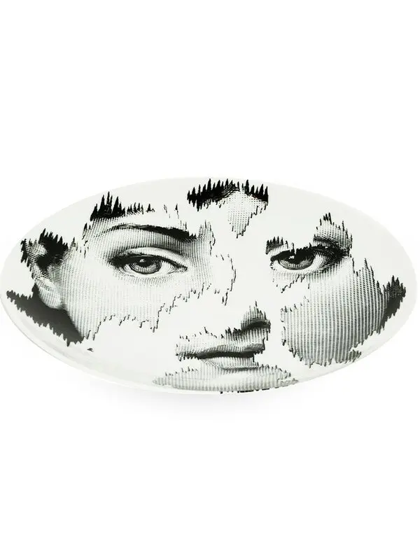 FORNASETTI Faded Face Print Plate