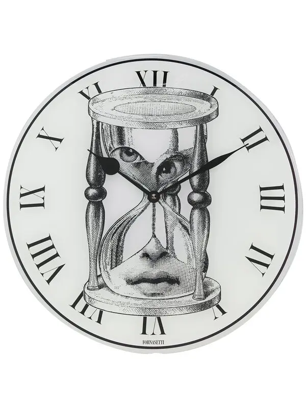 FORNASETTI Timer-face Round Wall Clock - White