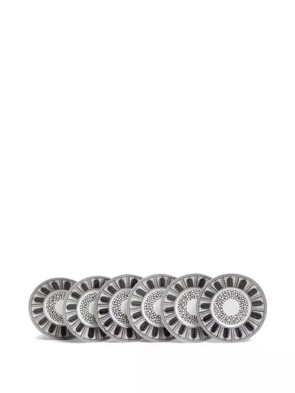FORNASETTI Architettura Cup And Saucers - Black