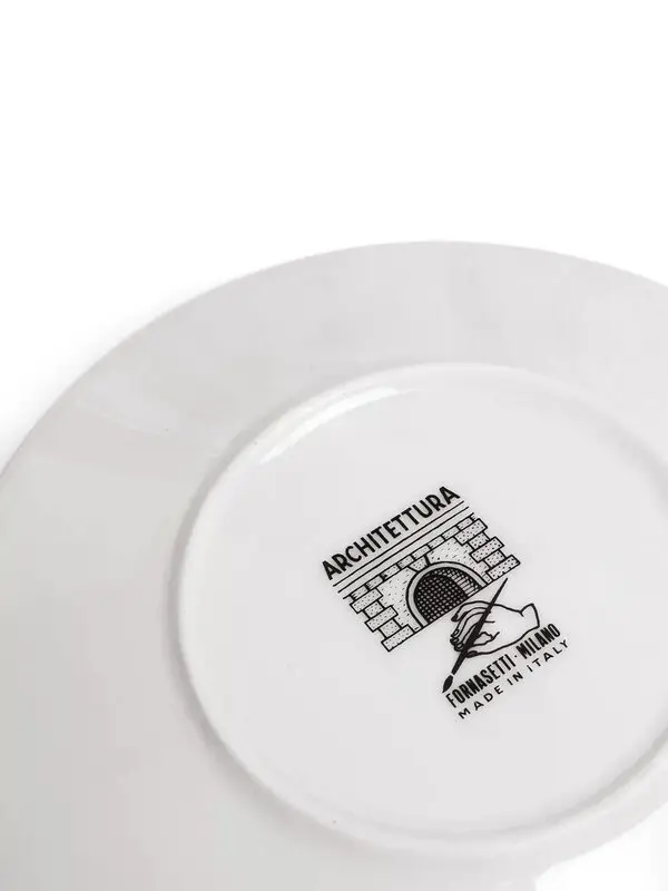 FORNASETTI Architettura Cup And Saucers - Black