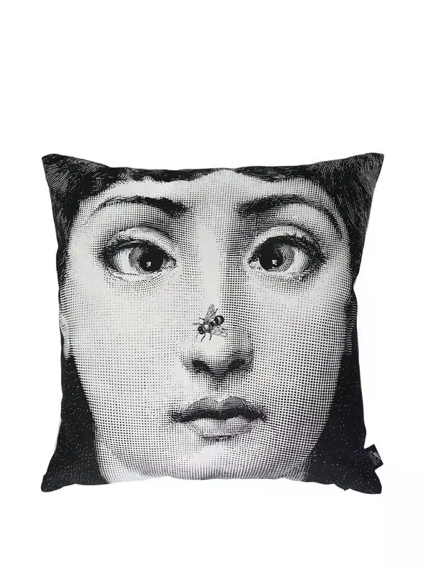 FORNASETTI Ape Photograph-print Cushion - Black