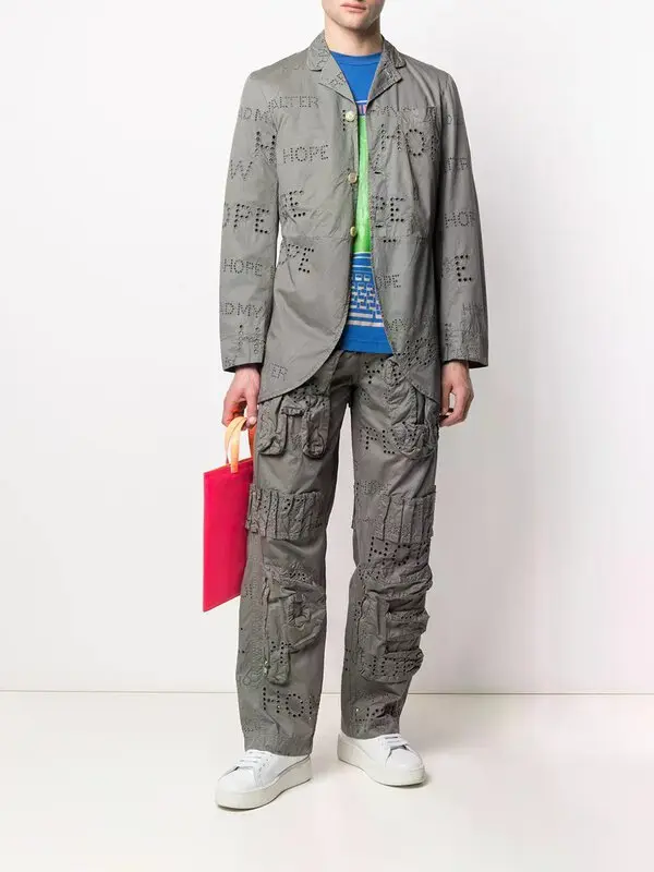 WALTER VAN BEIRENDONCK Perforated Royal Blazer