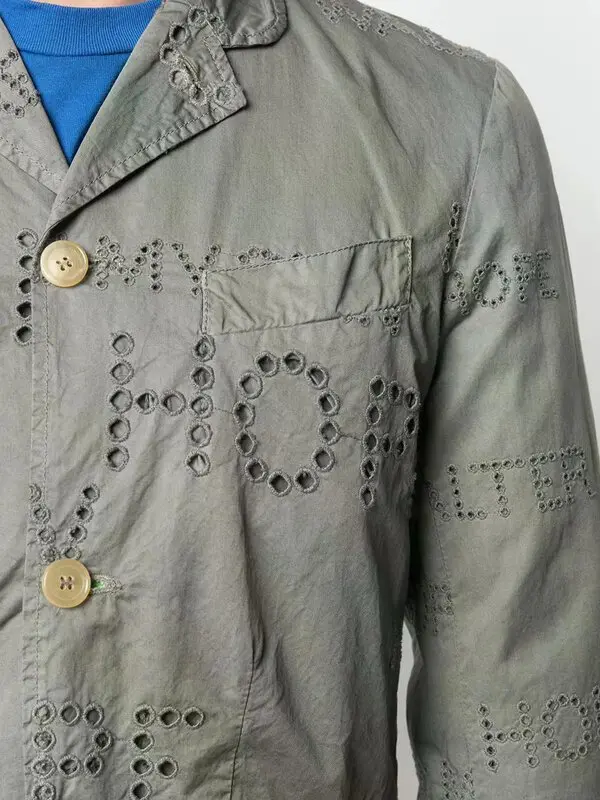 WALTER VAN BEIRENDONCK Perforated Royal Blazer