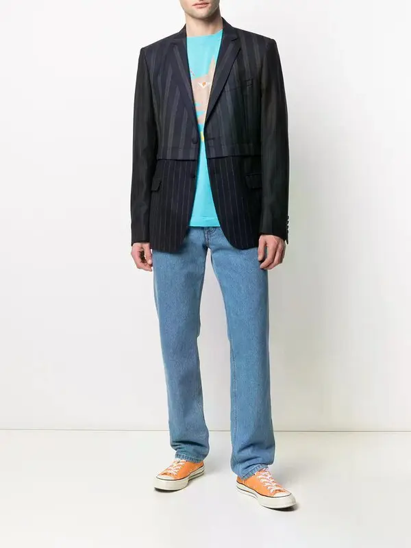 WALTER VAN BEIRENDONCK Pinstripe-panel Blazer