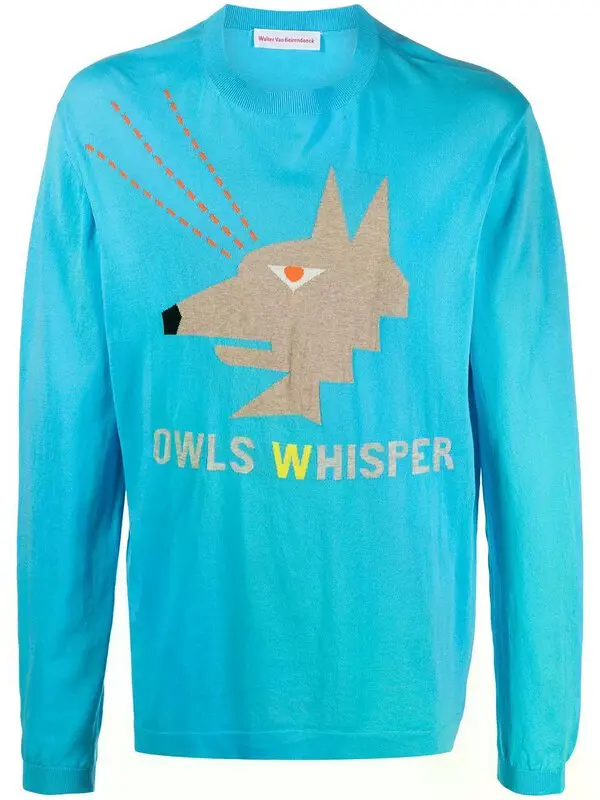 WALTER VAN BEIRENDONCK Owl Knitted Long-sleeved T-shirt