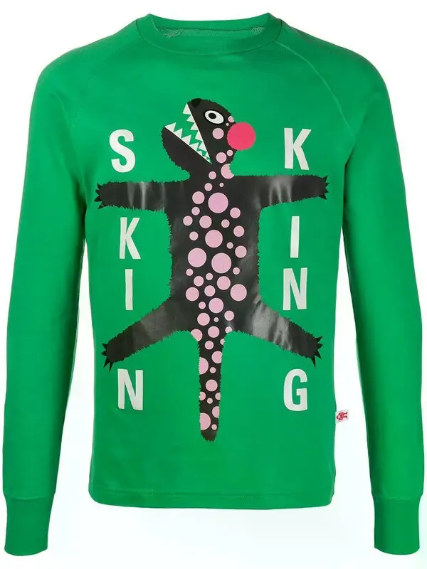 WALTER VAN BEIRENDONCK Graphic Print Cotton Sweatshirt