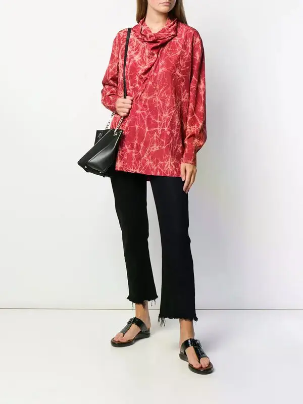 Issey Miyake 1980's Draped Neckline Blouse