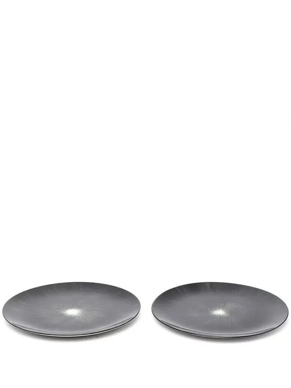 ANN DEMEULEMEESTER Pair Of Shadow Print Plates - Black