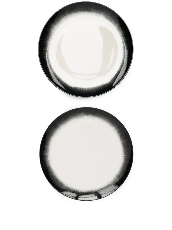 ANN DEMEULEMEESTER X SERAX Set Of Two Ceramic Plates - White