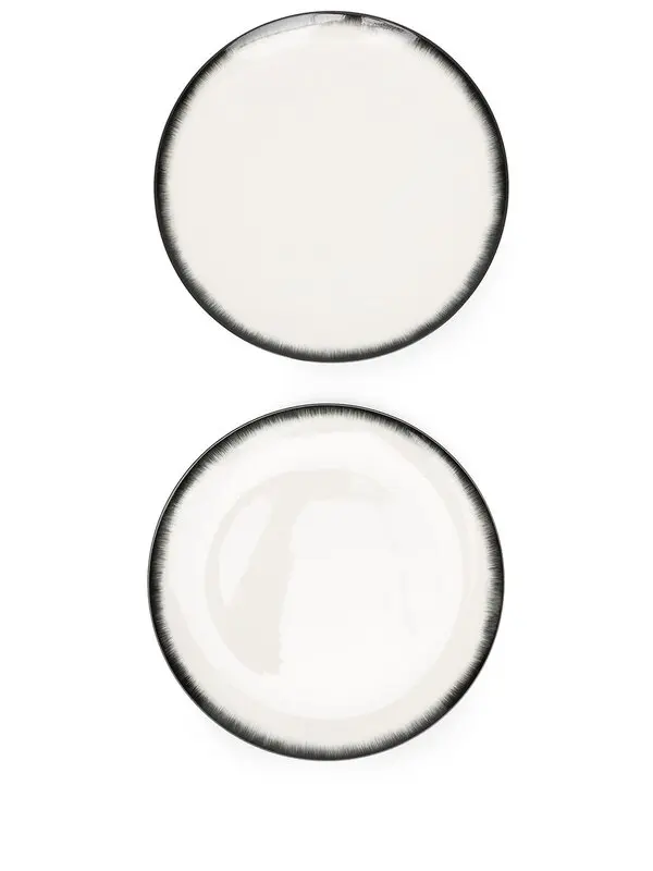 ANN DEMEULEMEESTER Set Of Two Ceramic Plates - White