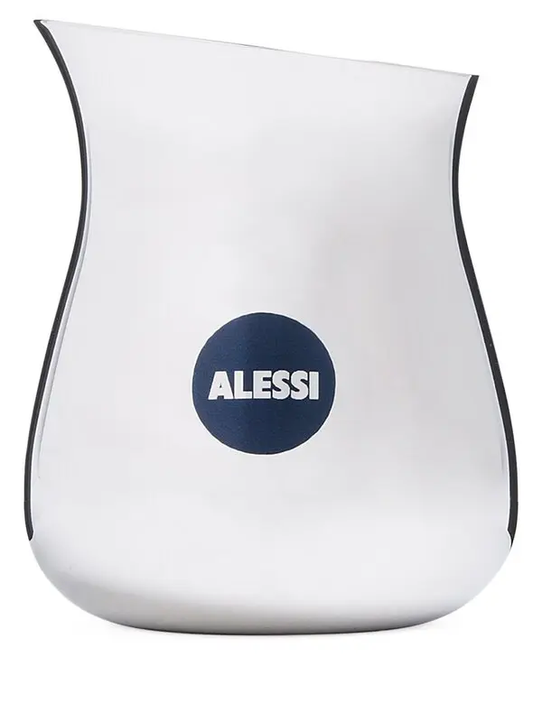 ALESSI Branded Curved Vase - Silver