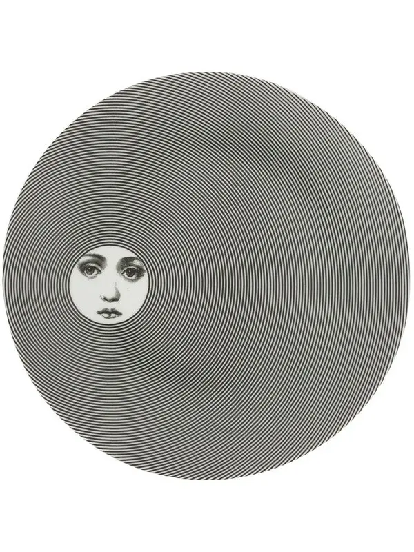 FORNASETTI Striped Plate - Black
