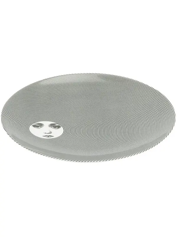 FORNASETTI Striped Plate - Black