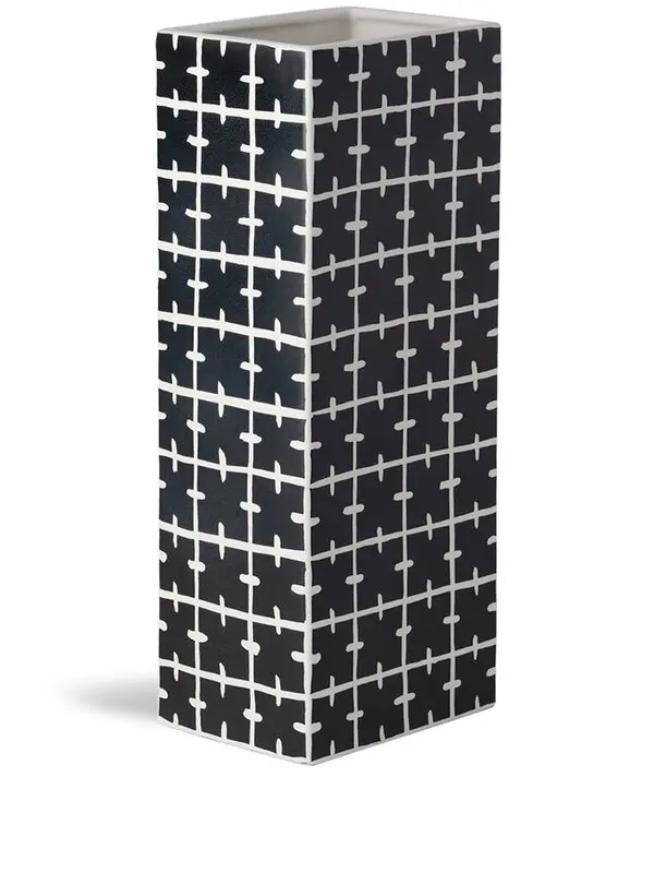 NUOVE FORME Geometric Print Rectangular Vase