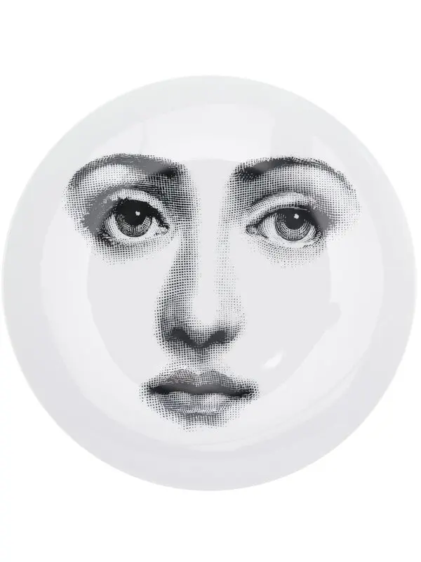 FORNASETTI Lina Cavalieri-print Wall Plate - White